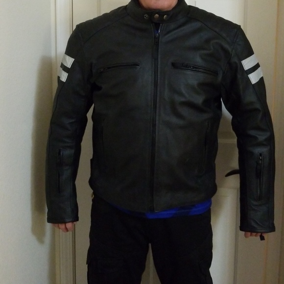 unknown | Jackets & Coats | Black Motor Cycle Jacket Never Worn Heavy ...